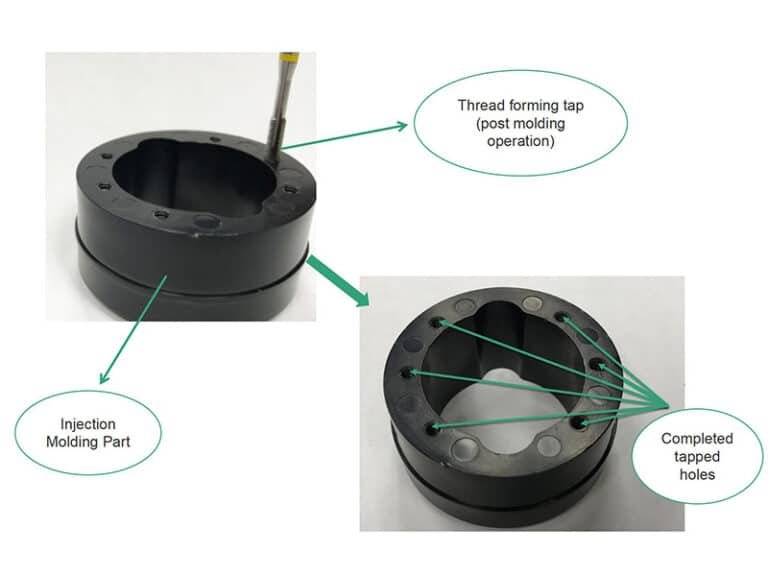 Tapped Hole vs Threaded Hole in Injection Molding of Plastic Parts